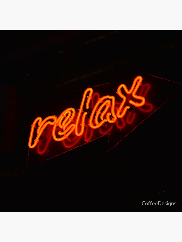 "Neon Relax Light" Sticker by CoffeeDesigns | Redbubble