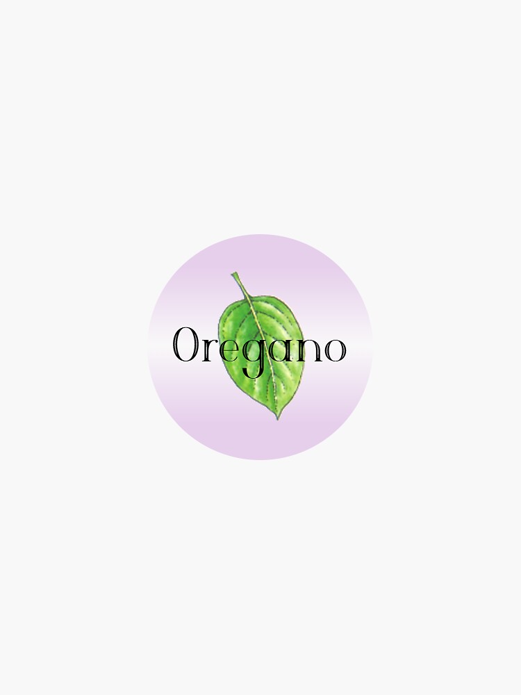 "Oregano Label" Sticker by ArtyRuby | Redbubble