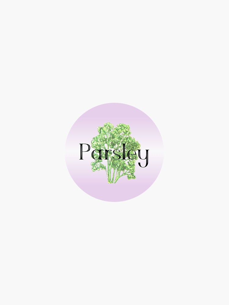 "Parsley Label " Sticker for Sale by ArtyRuby | Redbubble