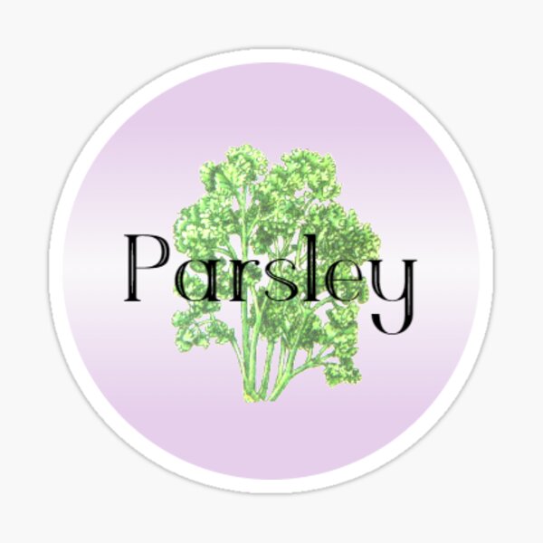 "Parsley Label " Sticker for Sale by ArtyRuby | Redbubble