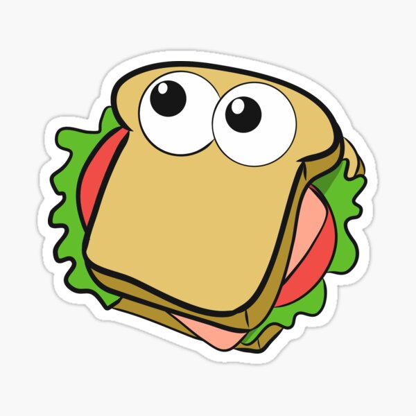 "Sammy the Sandwich" Sticker by TheGirlSandwich | Redbubble