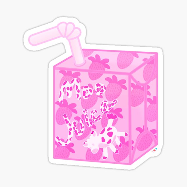 "moo Juice box" Sticker for Sale by MeowMeowsShop | Redbubble