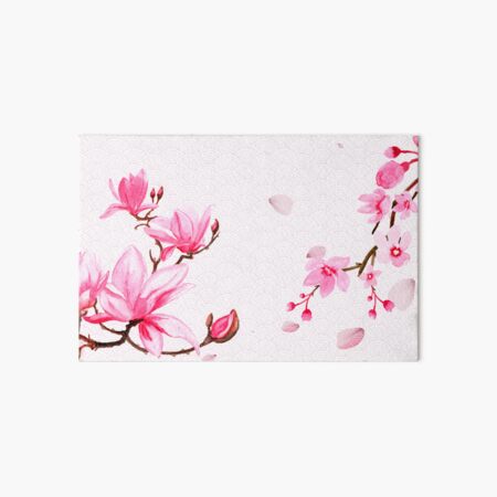 "Japanese art Pink Pink cherry blossom" Art Board Print for Sale by ...