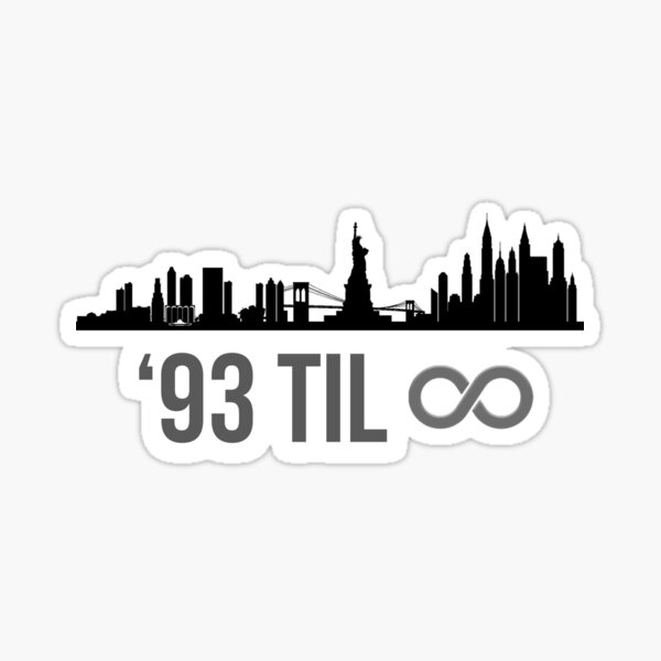 "'93 TIL" Sticker by goonsquadLTD | Redbubble