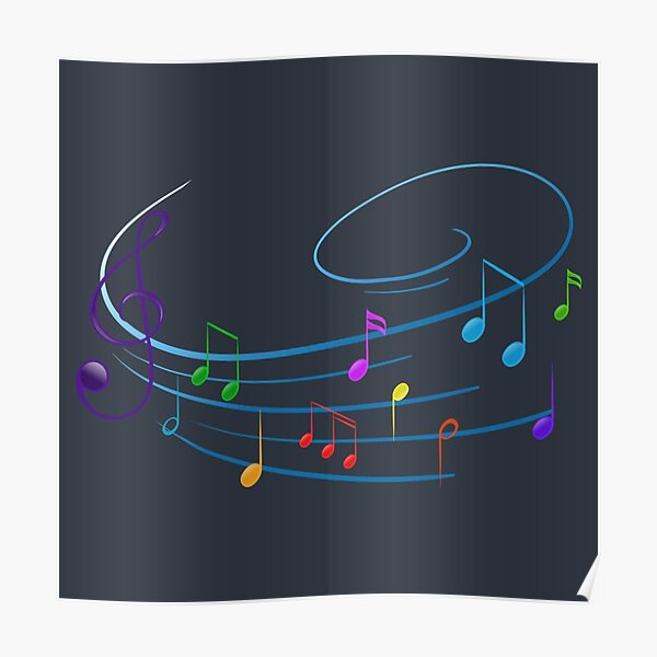 "Pride Notes - LGBT Pride - Queer - Music - Musical Notes" Poster by ...