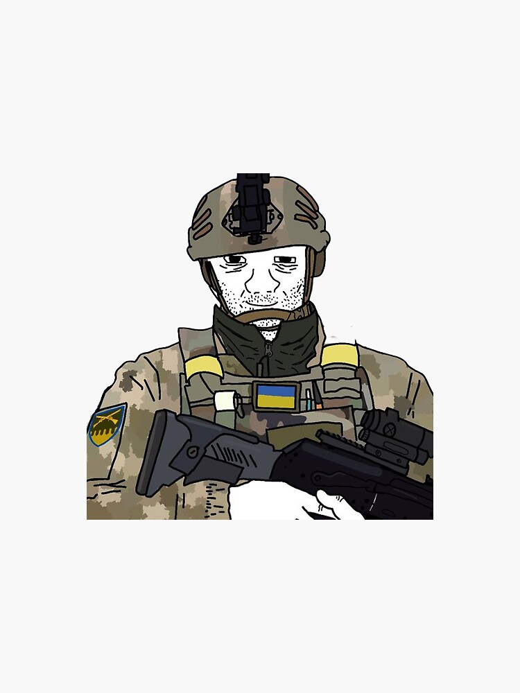 "Ukraine Wojak" Sticker for Sale by Chaiser | Redbubble