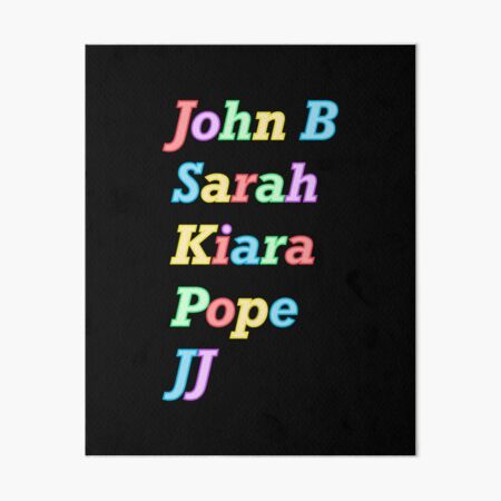 "Outer Banks Pogue Names Listed" Art Board Print for Sale by DaiConHBse ...