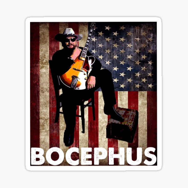 "Bocephus Retro Hank Jr Cadeaux Williams 2021 Sticker" Sticker by ...