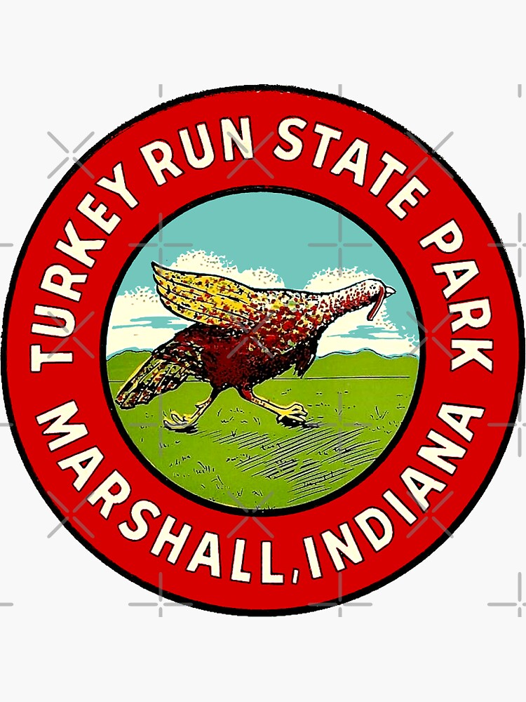 "Turkey Run State Park Vintage Travel Decal" Sticker for Sale by ...