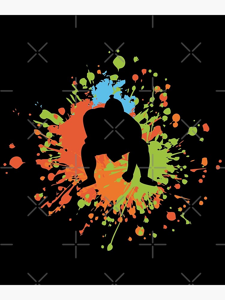 "Color Splash Sumo Wrestler" Poster for Sale by onicon | Redbubble