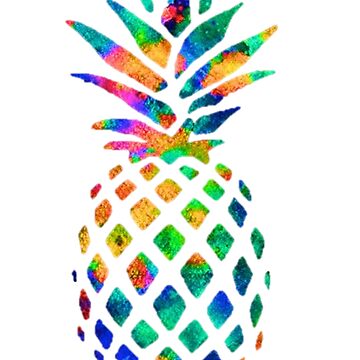 "Rainbow Pineapple" Sticker for Sale by erinaugusta | Redbubble
