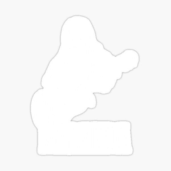 "Miranda The White Stencil" Sticker for Sale by BevanBaker | Redbubble