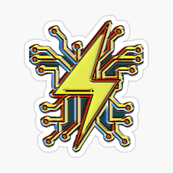 "ELECTRIC CIRCUIT" Sticker by Vucko021 | Redbubble