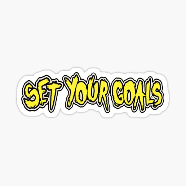 "set your goals band" Sticker for Sale by minsaimin | Redbubble