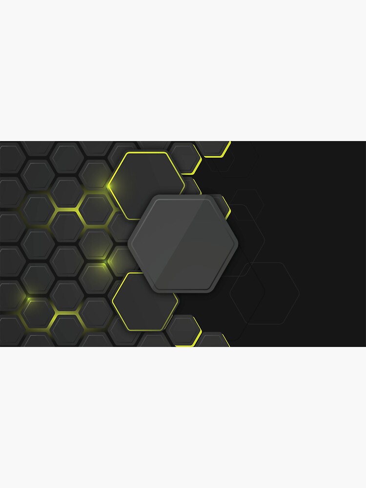 "Black yellow hexagonal" Sticker by peloveyou | Redbubble