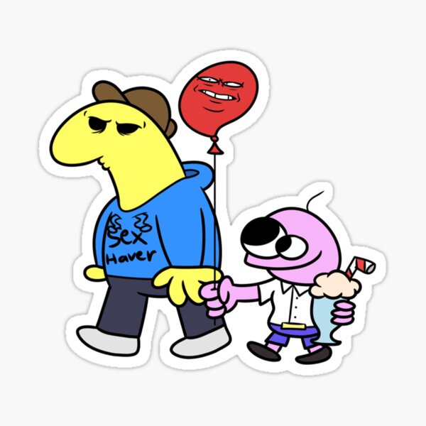 "smiling friends " Sticker for Sale by LoganLord | Redbubble