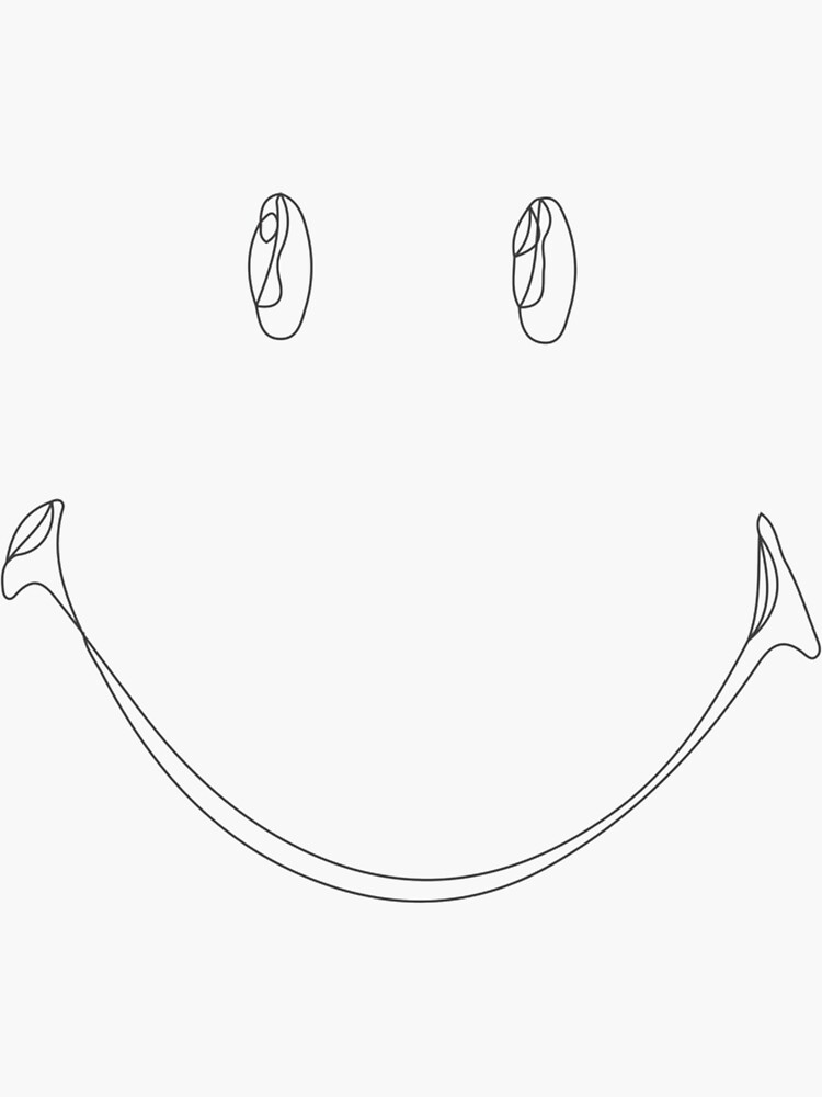 "smile art line" Sticker for Sale by ShemarFraser | Redbubble