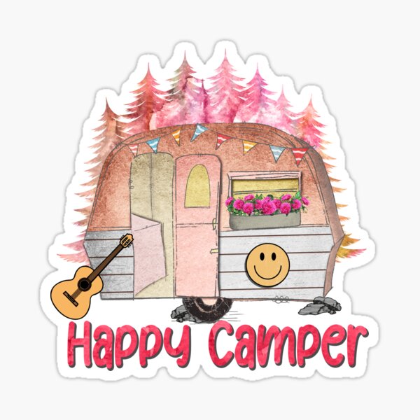 "Happy Camper" Sticker by desireedickens | Redbubble