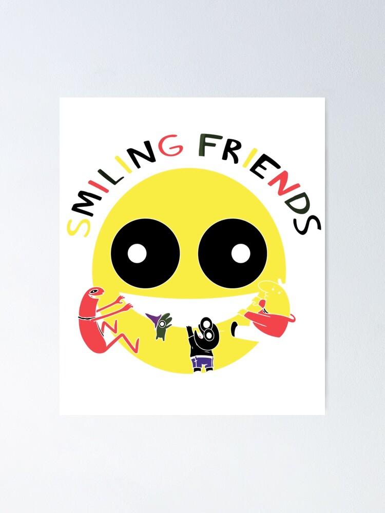 "Smiling Friends - smiling friends cat - smiling friends gleb " Poster ...
