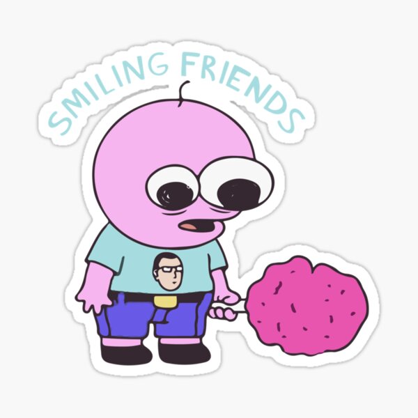 "Smiling Friends - smiling friends cat - smiling friends gleb " Sticker ...