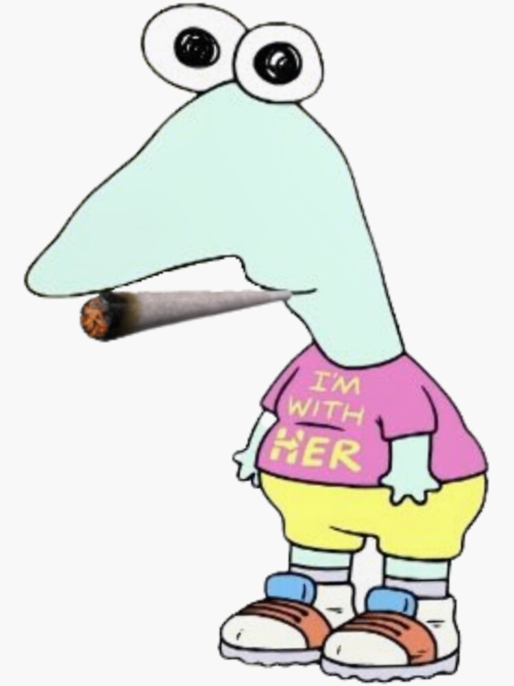 "Smiling Friends - Smormu Smoking Weed " Sticker for Sale by LoganLord ...
