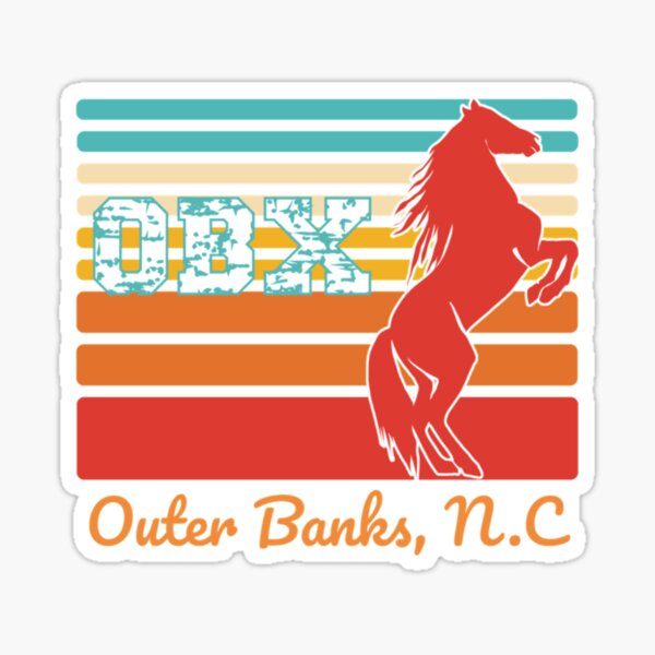 "NC OBX Retro Corolla Beach Vacation Outer Banks Wild Horses product ...