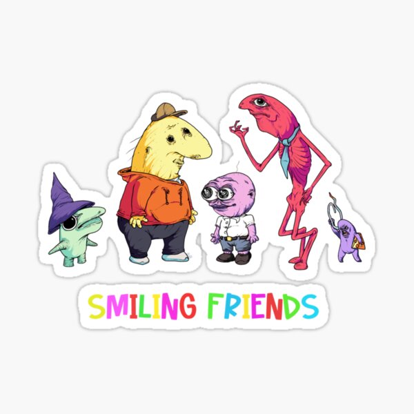 "Smiling Friends " Sticker for Sale by LoganLord | Redbubble