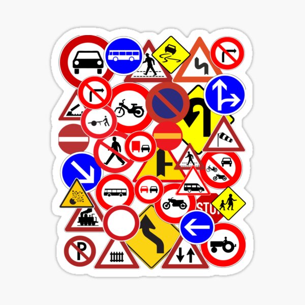 "TRAFFIC SIGNS" Sticker by Vucko021 | Redbubble