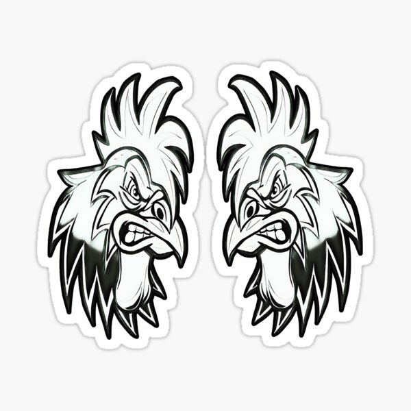 "Angry Rooster - Rooster - I am angry" Sticker by ElainaNienow | Redbubble