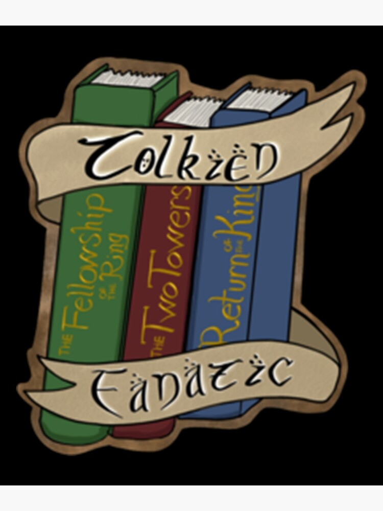 "Tolkien Fanatic Book Stack " Poster for Sale by WoodlerStore | Redbubble