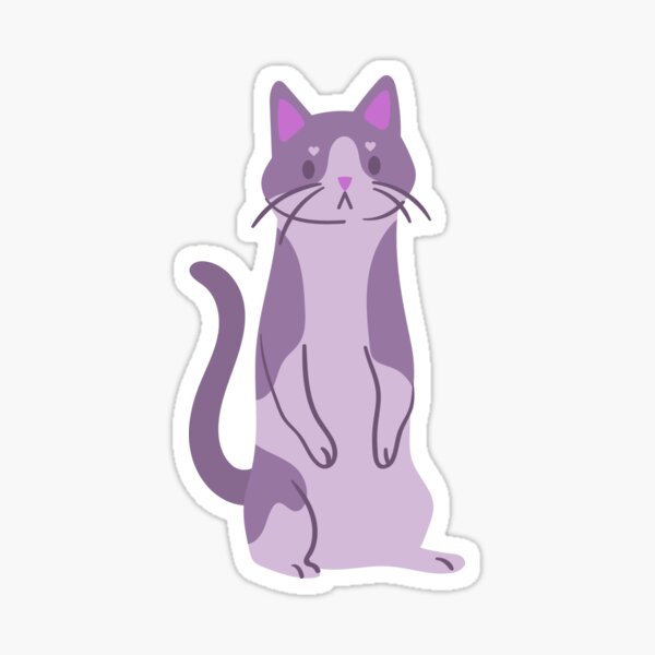 "Purple Cat" Sticker by nawlie | Redbubble