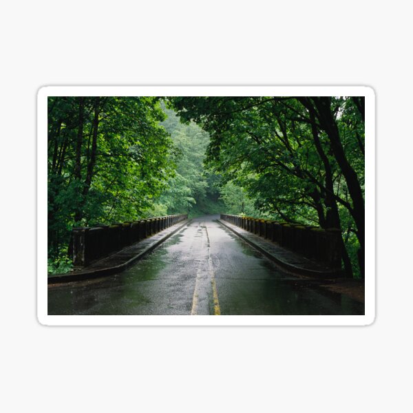 "Rainy Bridge" Sticker by Muma-design | Redbubble
