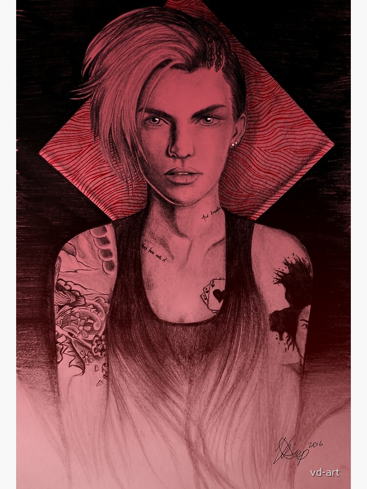 Red Ruby Poster By Vd Art Redbubble