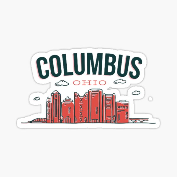 "Simplistic columbus ohio design ." Sticker by MissDesign27 | Redbubble