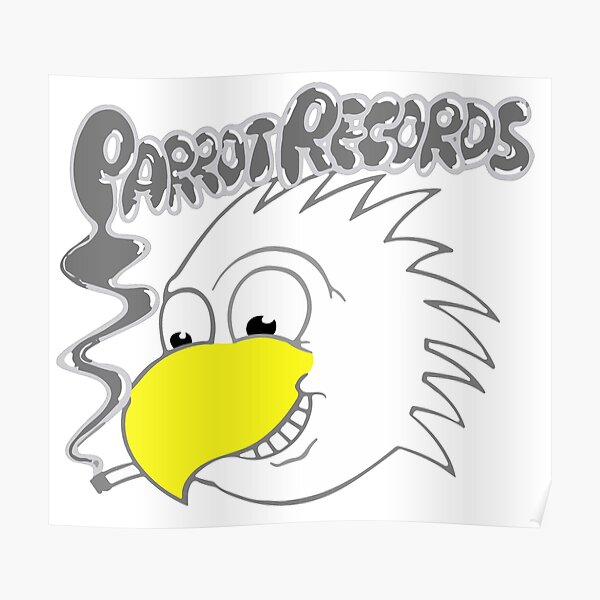 "Parrot Records retro design, remastered, v2!" Poster by MrPAdams ...