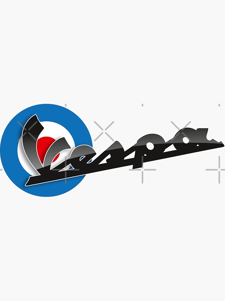 "Vespa Scooter Logo with Target" Sticker by peterpaz | Redbubble