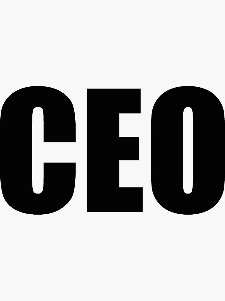 "CEO | CEO design " Sticker by Yawarhassan9621 | Redbubble