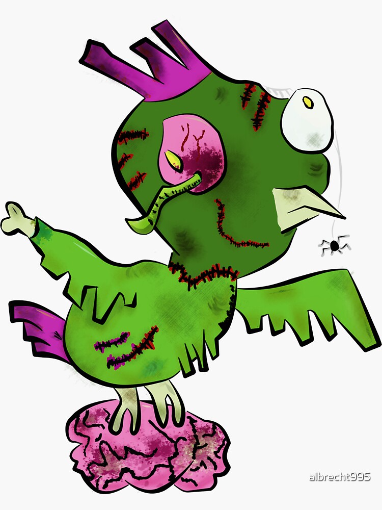 "Cute Zombie Chicken" Sticker for Sale by albrecht995 | Redbubble