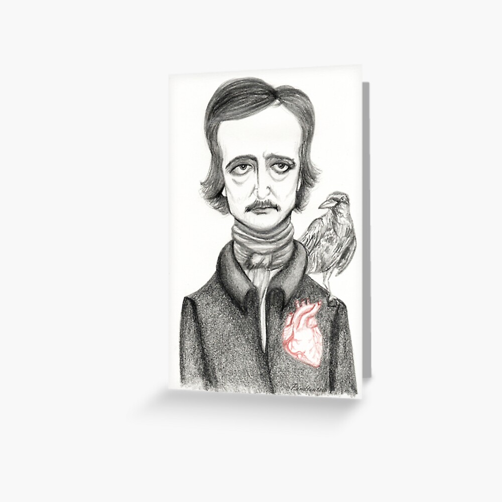 "Edgar Allan Poe" Greeting Card by lorettalyn0i | Redbubble