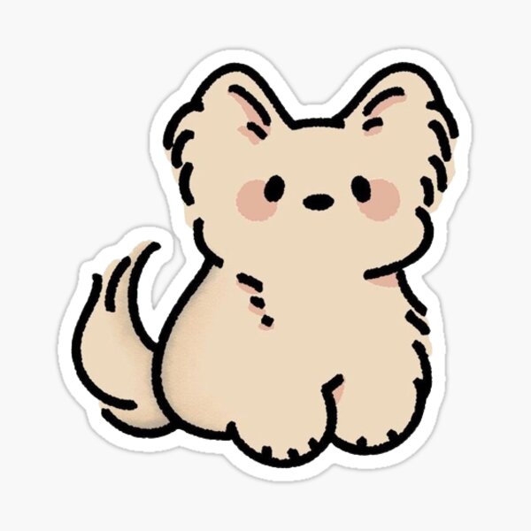 "Cute Dog Drawing" Sticker for Sale by HeyItsBeatrix | Redbubble