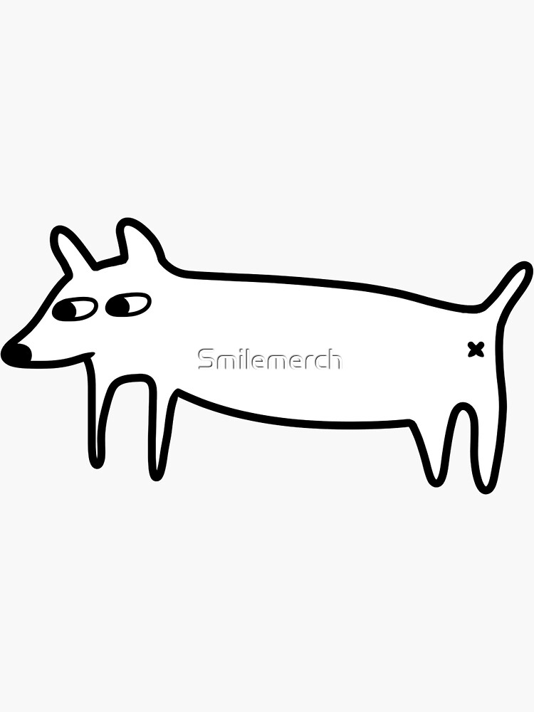 "Comically bad drawing of a dog" Sticker by Smilemerch | Redbubble