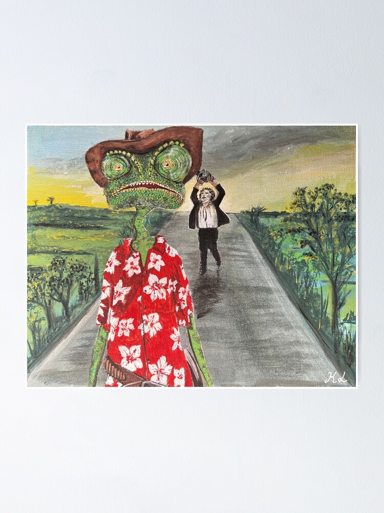 "Horror lizard chainsaw " Poster for Sale by FurHorror | Redbubble