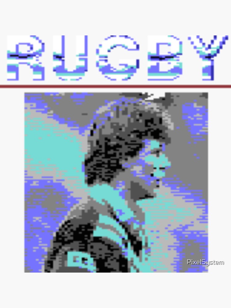 "Rugby Pixel Retro" Sticker for Sale by PixelSystem | Redbubble