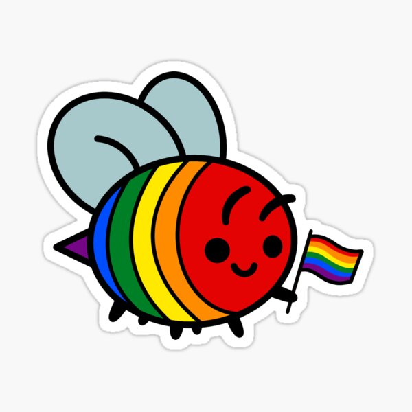 "LGBTQ+ Pride Bee" Sticker by SpookyBee13 | Redbubble