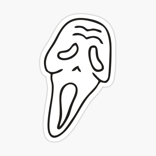 "Cute Outline Ghost Sticker" Sticker for Sale by stickersme08 | Redbubble