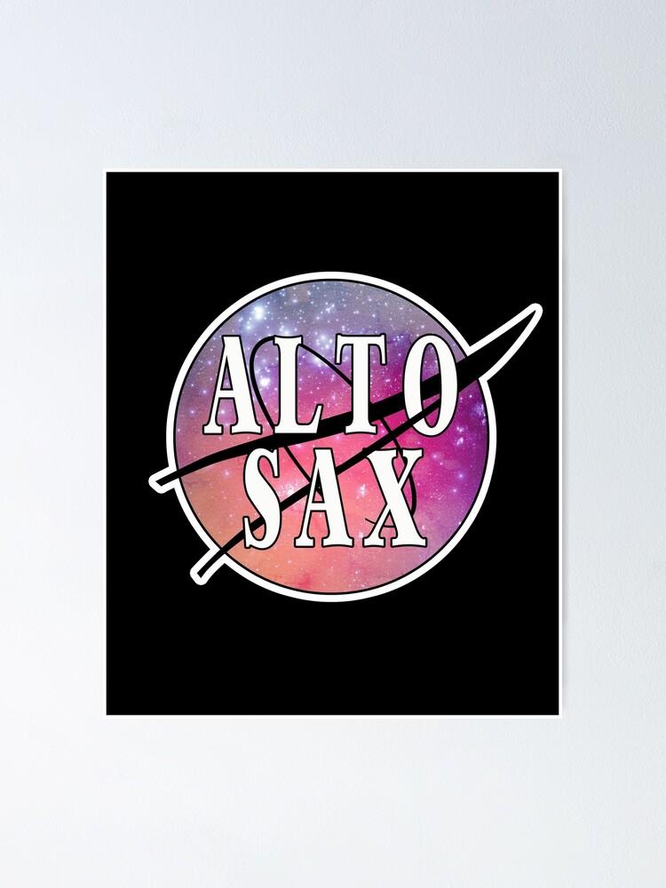 "Alto Saxophone Space Milky Way" Poster for Sale by 2djazz | Redbubble