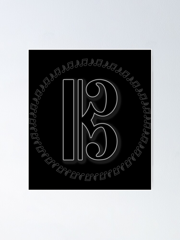 "Alto Or Tenor Clef Music Note Design C-Clef " Poster for Sale by ...