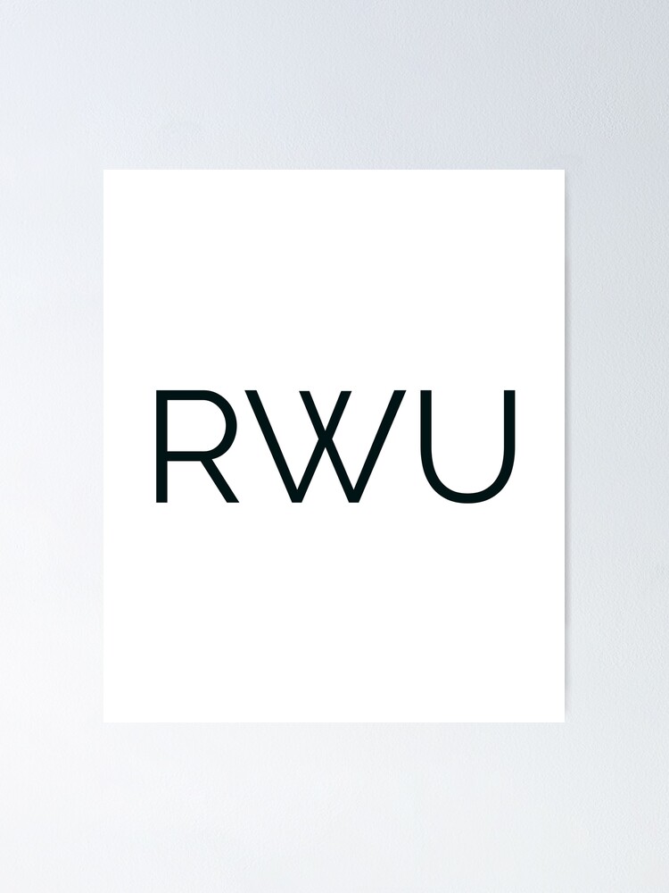 "rwu - roger williams university" Poster for Sale by designeyy | Redbubble