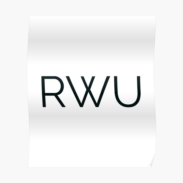 "rwu - roger williams university" Poster for Sale by designeyy | Redbubble