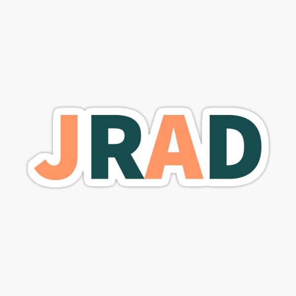 "JRAD" Sticker by designeyy | Redbubble